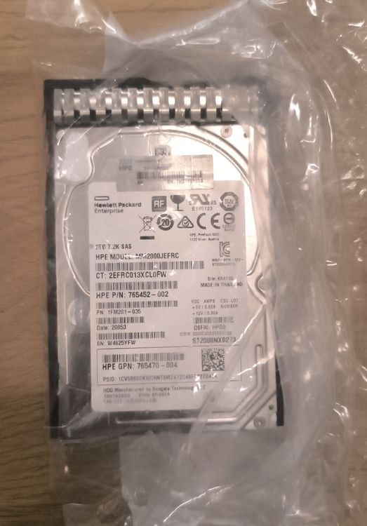 HPE 2TB 7.2K SAS 2.5" HDD – MM2000JEFRC – Neu (Neu (gemäss Beschreibung ...