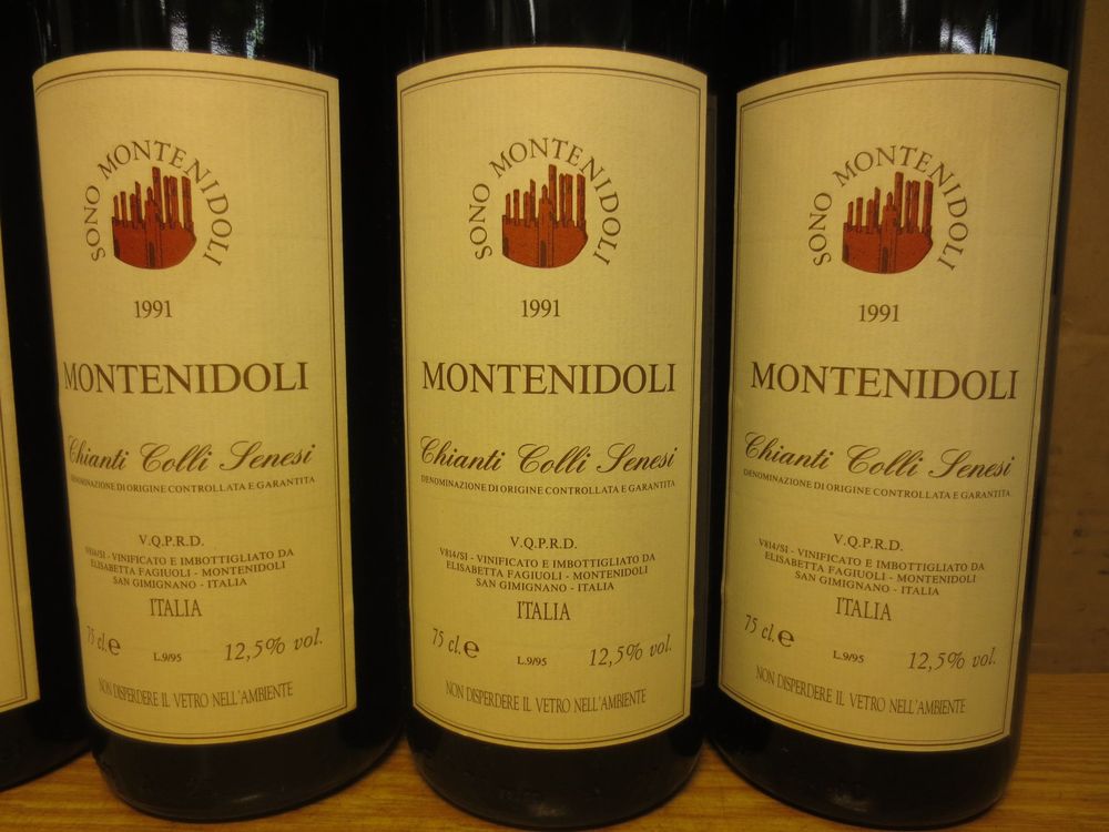 6 Fl. Chianti Colli Senesi Montenidoli 1991. #1777 (Neu (gemäss ...