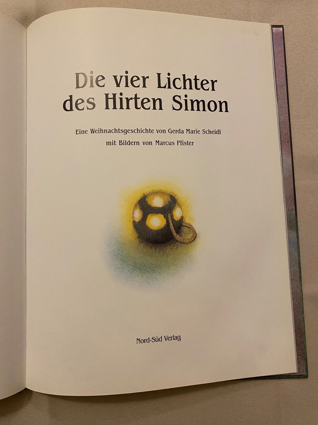 Vier Lichter des Hirten Simon Kinderbuch Pfister Nord Süd V (Gebraucht ...