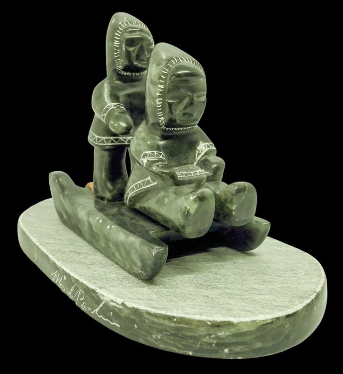 Inuit Eskimo signed Sculpture Soapstone Speckstein stéatite | Kaufen ...