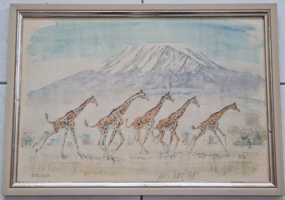 Lithografie Giraffen Fritz Hug | Kaufen auf Ricardo