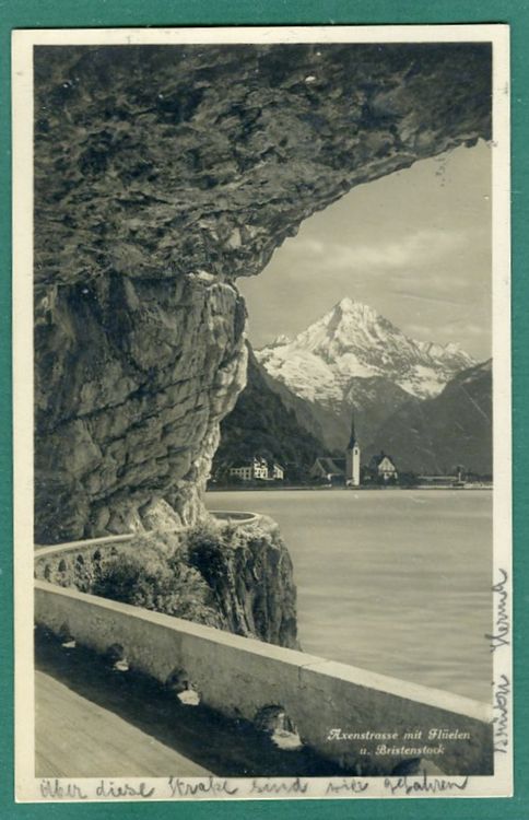 Axenstrasse mit Flüelen und Bristenstock, 1933 (Gebraucht) in Sargans für CHF 1 – mit Lieferung ...