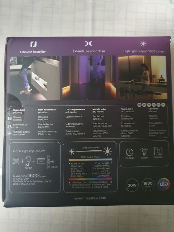 Philips hue Shape Light LED Lightstrip Plus 2 Meter (Neu und ...
