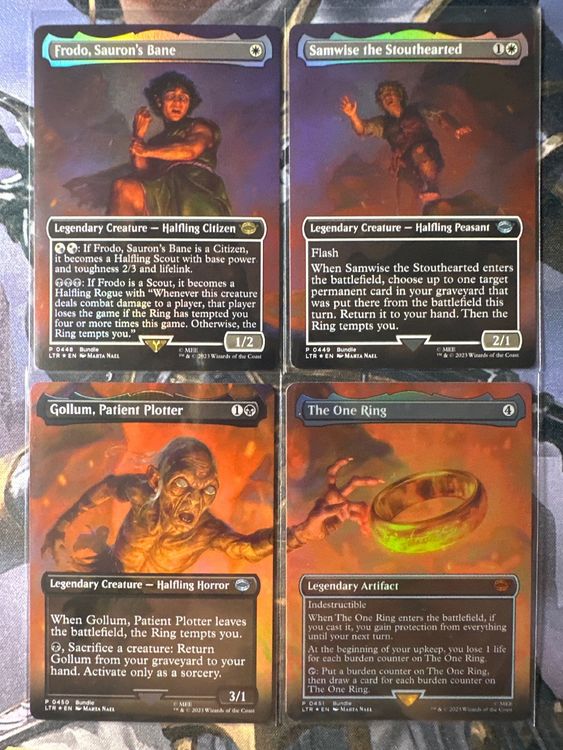 4 Scene Cards English inkl. The One Ring FOIL Lotr (Neu (gemäss ...