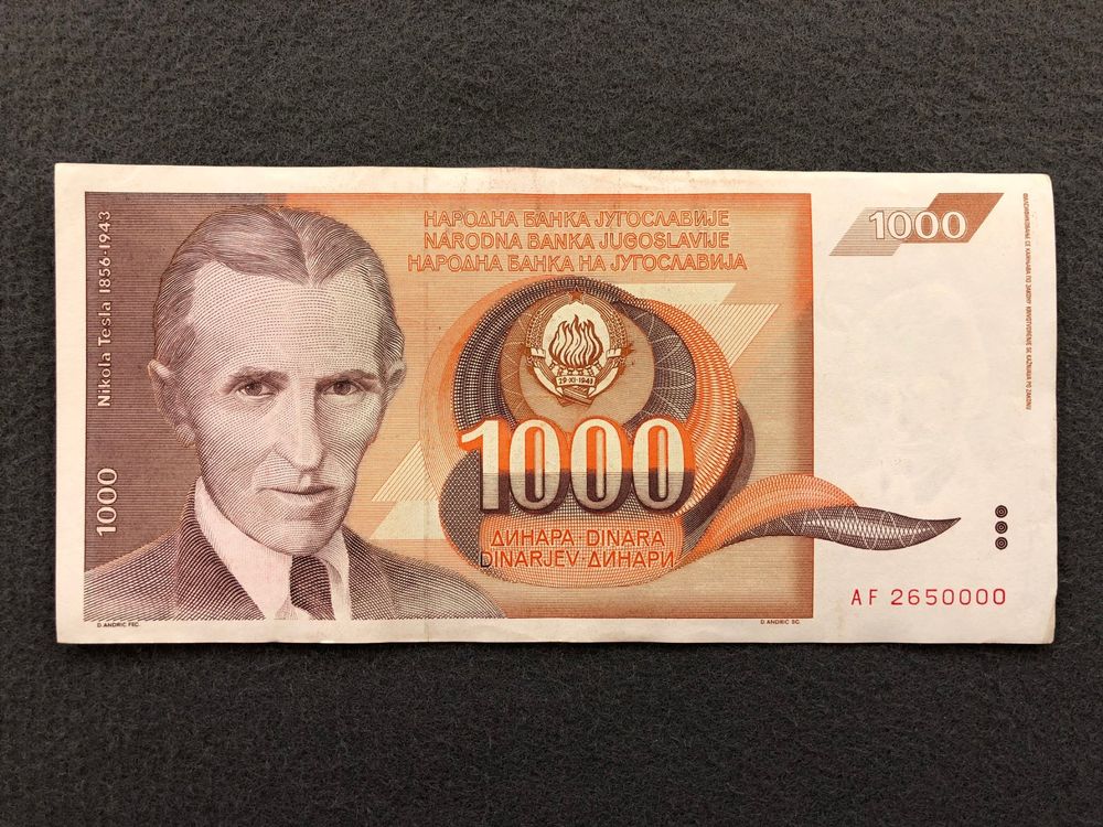 AF 2650000 - Belgrad 1990 - Jugoslawien - Nikola Tesla (Gebraucht) in ...
