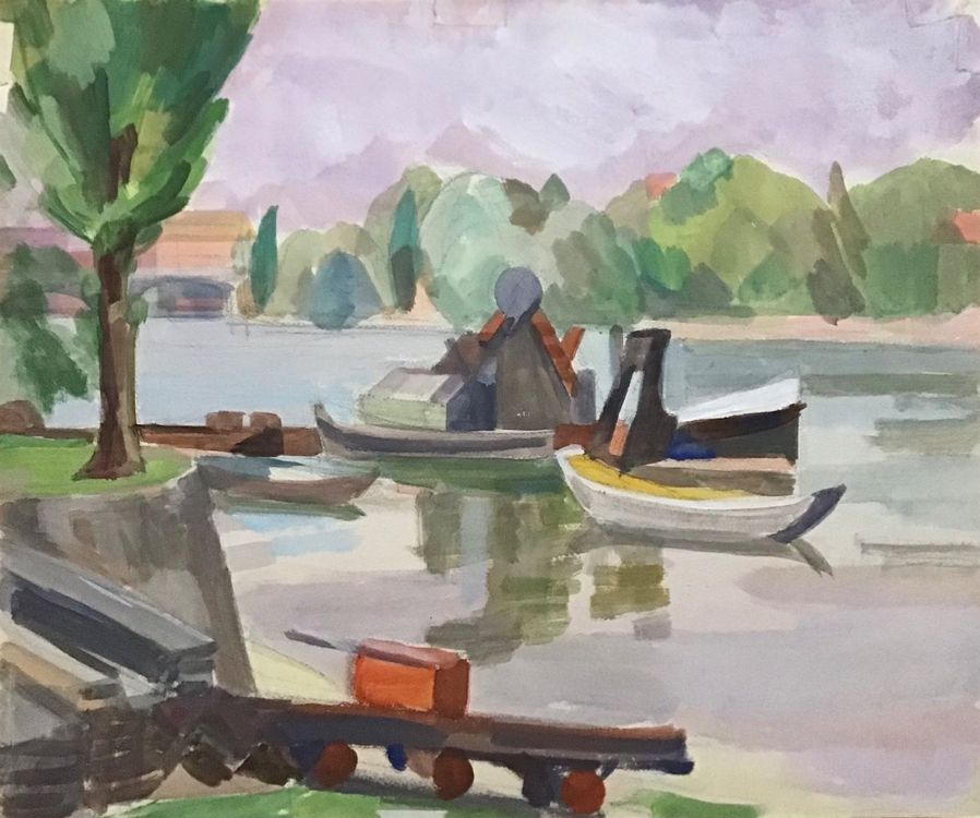 Maria UEBERSAX (1899-1989) Landschaft Aquarell | Kaufen auf Ricardo