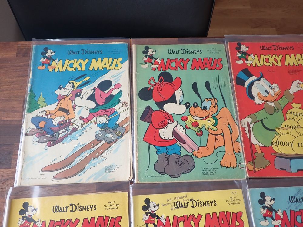 50 antike MICKY MAUS Comic Hefte von 1958 Disney Spielzeug | Kaufen auf ...