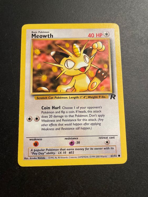 Meowth 62/82 Team Rocket | Kaufen auf Ricardo