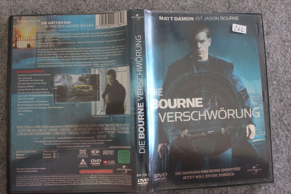 Die Bourne Verschwörung [DVD](262) (Gebraucht) in Geroldswil für CHF 1 – mit Lieferung auf ...