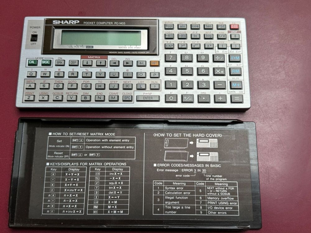 Taschenrechner Sharp PC-1403 | Kaufen auf Ricardo