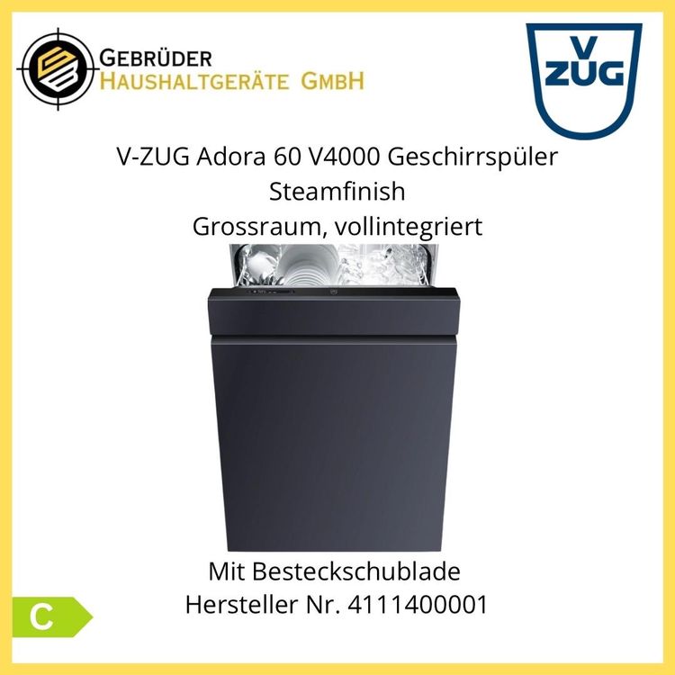 V-ZUG Adora V4000 4111400001 Geschirrspüler Steamfinish (Neu und ...