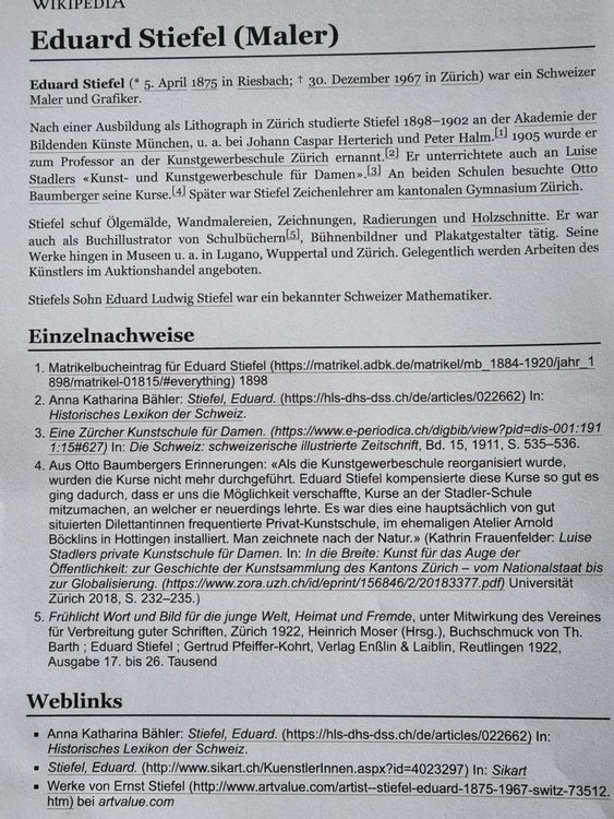 Schloss Greifensee Original Lithographie von Eduard Stiefel (Gebraucht) in Winterthur für CHF 75 ...