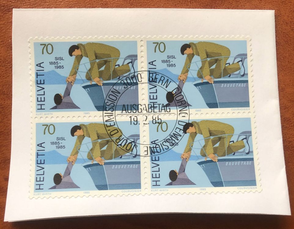 4 er Block Nr.713 mit Papier Stempel Bern (Gebraucht) in für CHF 0.5 ...