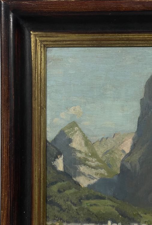 Berglandschaft Gemälde mit schönen Ansicht | Kaufen auf Ricardo