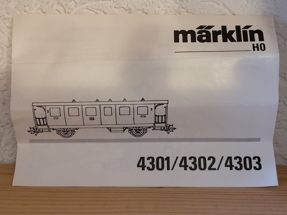 Märklin H0 4301 - Bayerischer Nebenbahnwagen -DB OVP wie NEU (Gebraucht ...