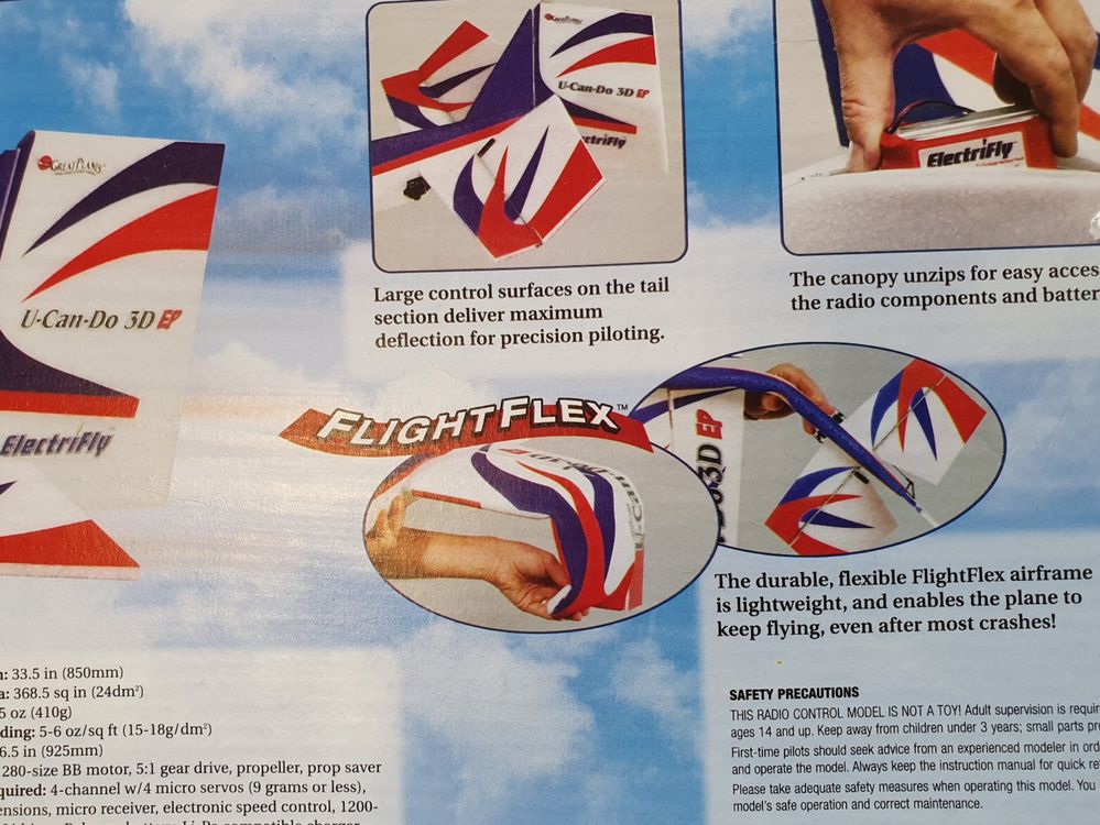 Park Flyer 3D ElectriFly Great Planes - U-CAN-DO 3D EP (Neu (gemäss Beschreibung)) in Balsthal ...
