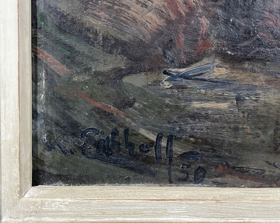 Meerjungfrau am Küsten Ufer Gemälde unleserlich Signiert (Gebraucht) in Root für CHF 25 – mit ...