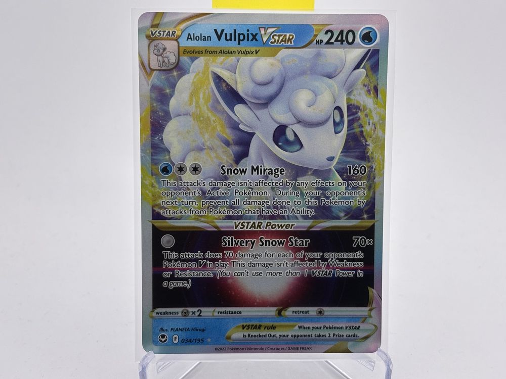 Silberne Sturmwinde - Alola-Vulpix VSTAR (SIT 34) - 🇬🇧 (Neu (gemäss ...