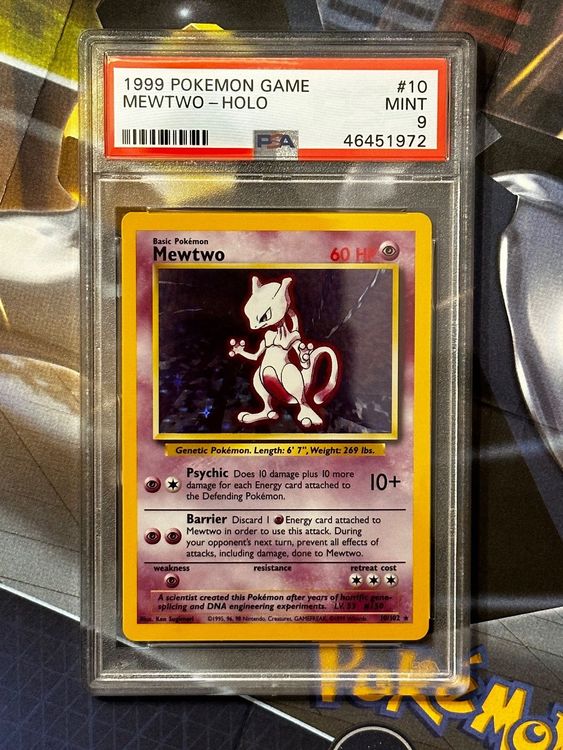 POKEMON MEWTWO HOLO PSA 9 BASE 1999 | Kaufen auf Ricardo