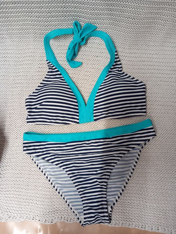 BRUNEX Marine-Bikini Gr. 38 blau-weiss gestreift (Gebraucht) in Gwatt ...
