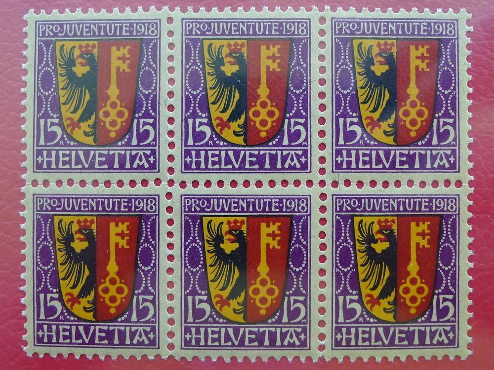 1918: J11 (P.Juventute), 6er-Block postfrisch ** Kat: 300.-+ (Gebraucht) in Sursee für CHF 35 ...