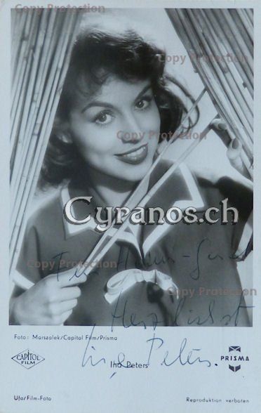 Ina Peters (1928-2004) Schauspielerin - Autogramm (Gebraucht) in ...