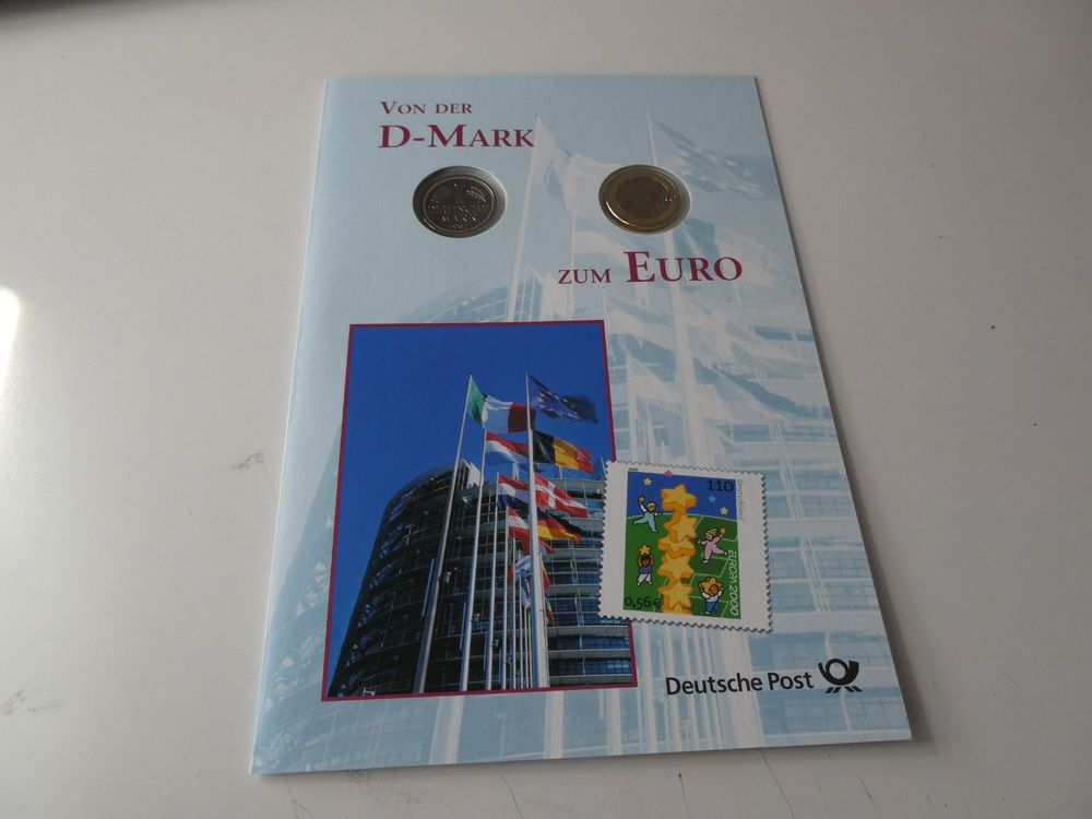Deutschland 1992 D/2002 A, 1 Mark/1 Euro unzirkuliert (Neu (gemäss Beschreibung)) in Hinterforst ...
