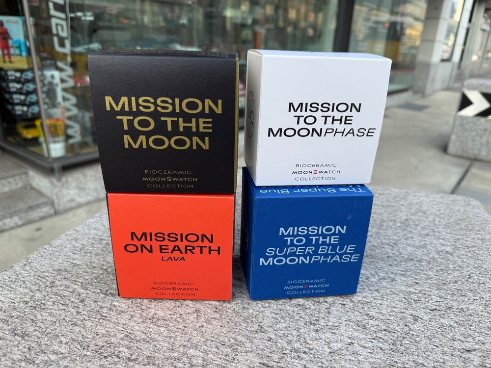 4x Limited Swatch MoonSwatch complete collection. never used (Neu und ...