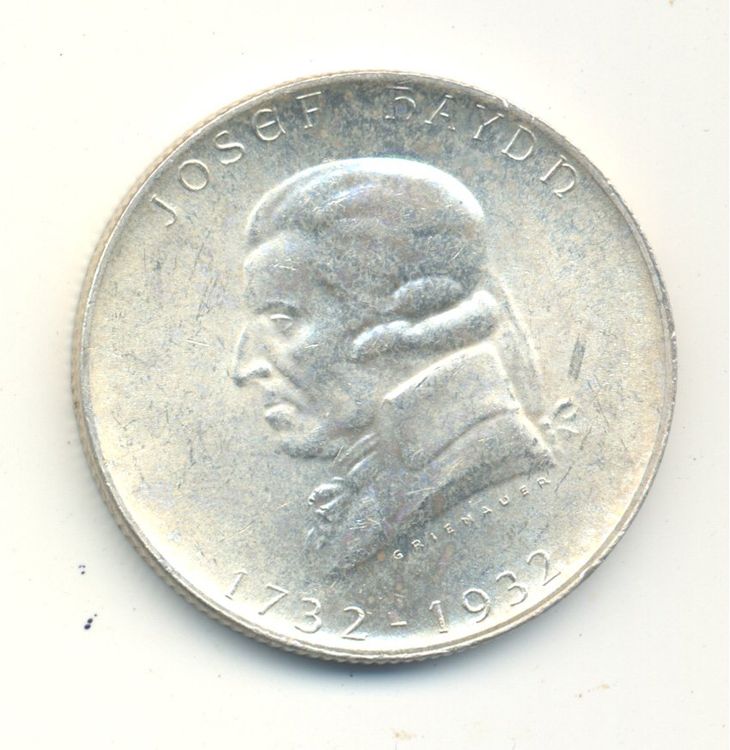 Österreich 2 Schilling 1932 HAYDN Silber fast unzirkuliert (Neu (gemäss ...