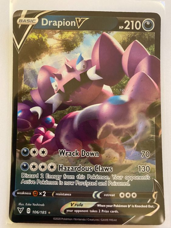 Pokemon Drapion V 106/185 Vivid Voltage EN (Neu (gemäss Beschreibung ...