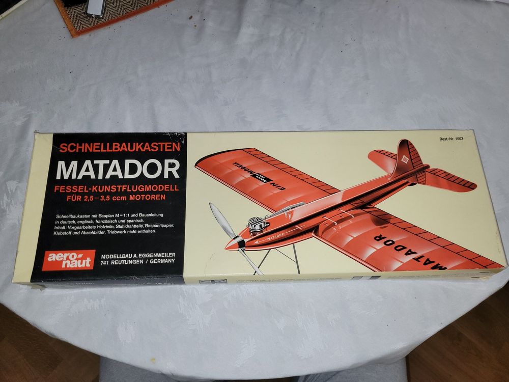 Vintage Fesselflieger Bausatz, Aeronaut Matador 1956 (Neu und ...