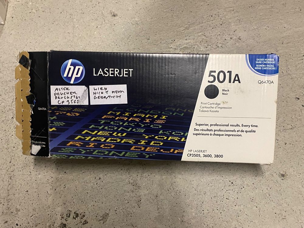 Toner HP Laserjet 501A Black für HP CP3505, 3600, 3800 (Neu (gemäss ...