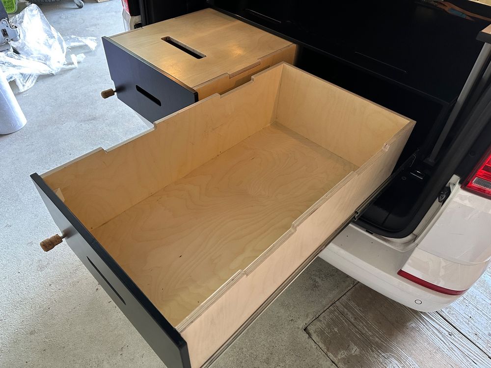 Transportbox / Campingbox mit Schubladen VW T5/T6/T6.1 (Gebraucht) in ...
