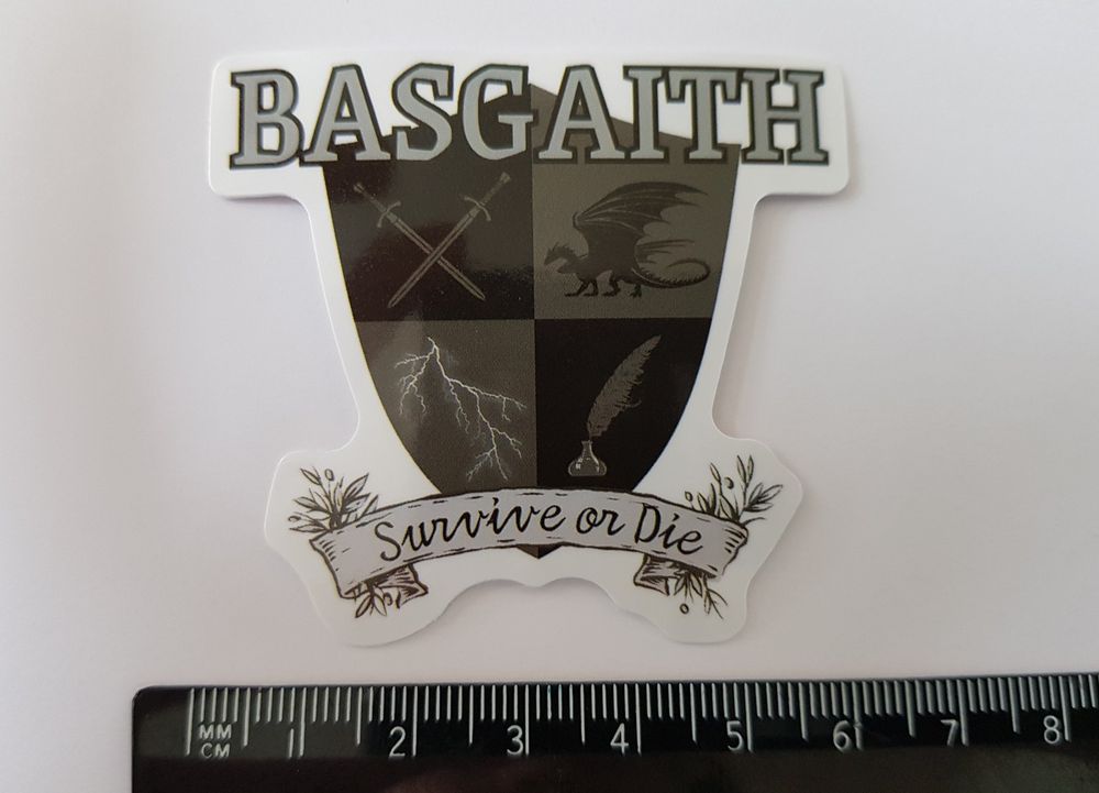 Sticker Basgaith - Survive or Die (Fourth Wing, R. Yarros) (Neu (gemäss ...