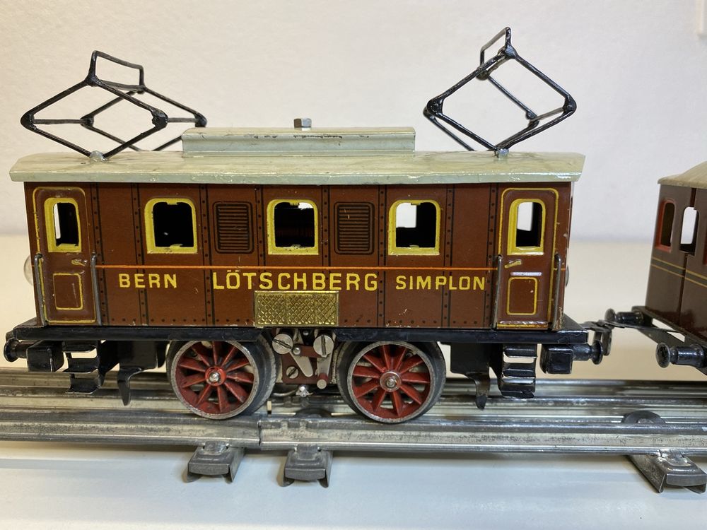 Doll antik Eisenbahn Lötschberg elektr. Spur 0 mit Geleisen (Gebraucht ...