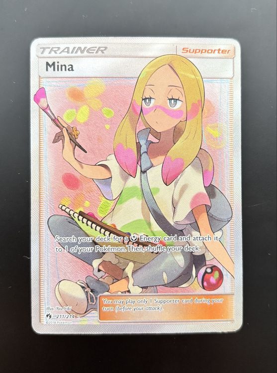 Pokémon Karte - Mina - Full Art - 213/214 (Neu (gemäss Beschreibung ...