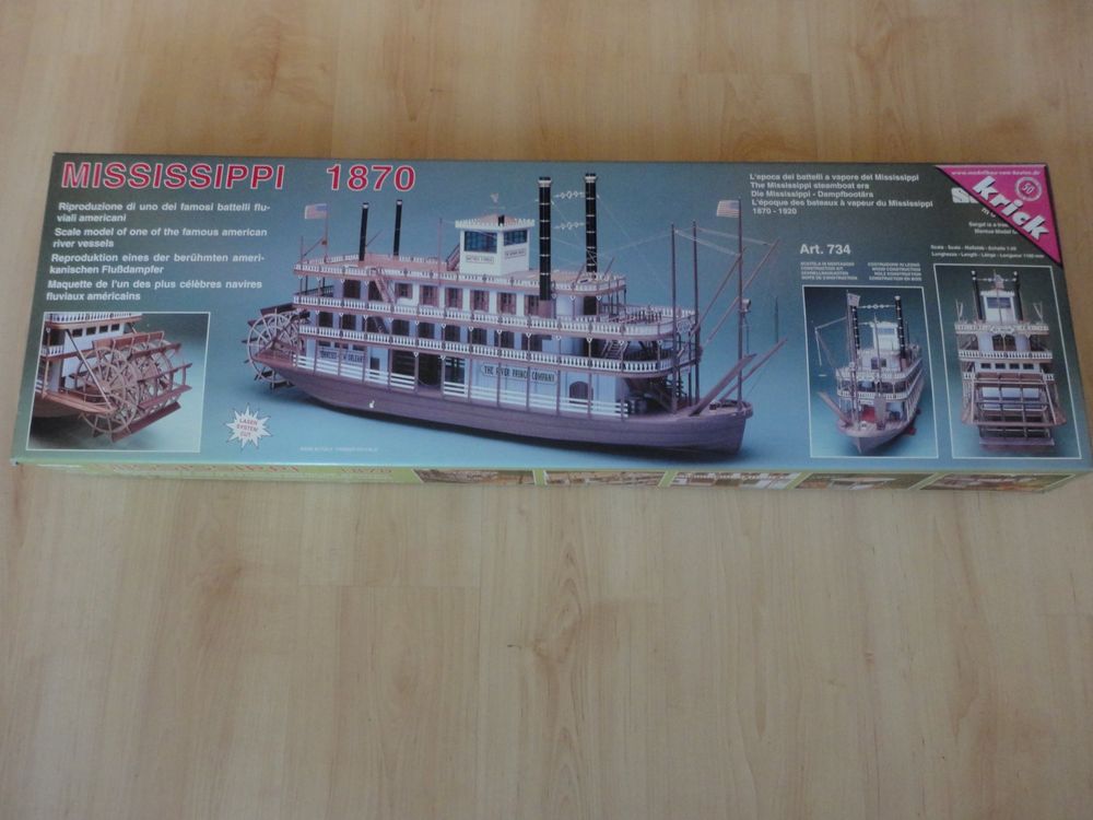 Mississippi 1870 Raddampfer Modellbausatz (Neu und originalverpackt) in ...