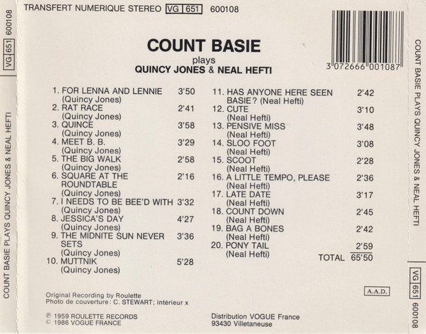 Thad Jones [Roulette] Count Basie, Joe Newman, Frank Foster, (Gebraucht ...