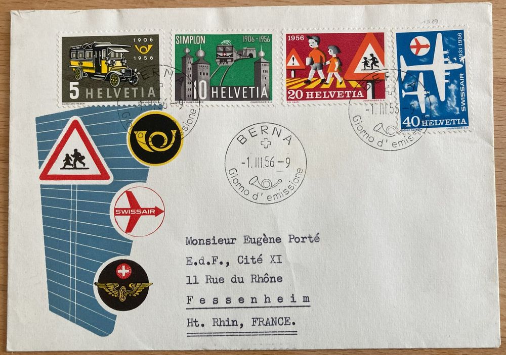 FDC Werbe 1956 illustriert ET BERNA, SBK 120 Fr. (Gebraucht) in Flawil für CHF 29 – mit ...