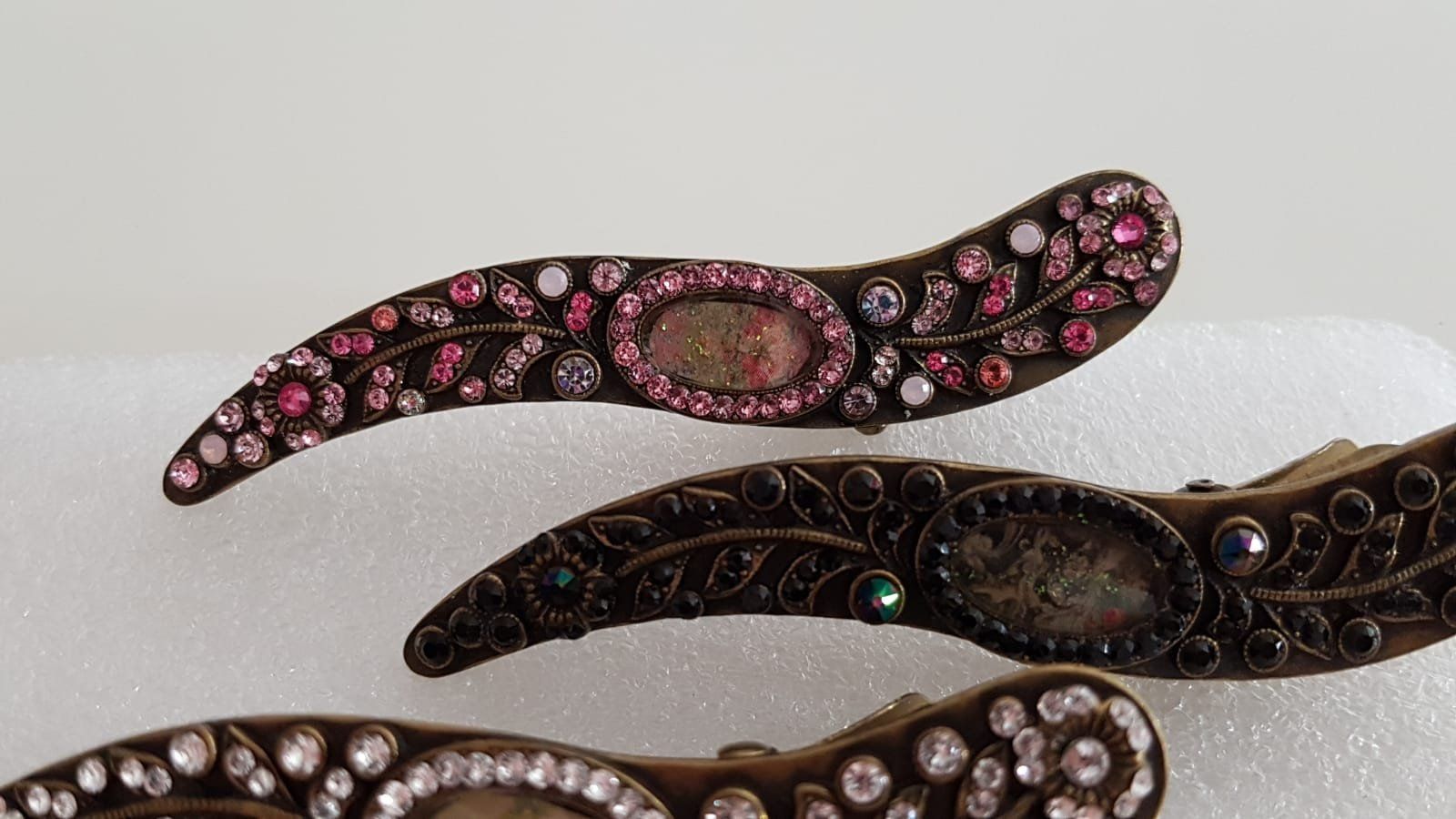 Haarspange Michal Negrin 9cm 3Farben Swarovski Steinen. | Kaufen auf ...