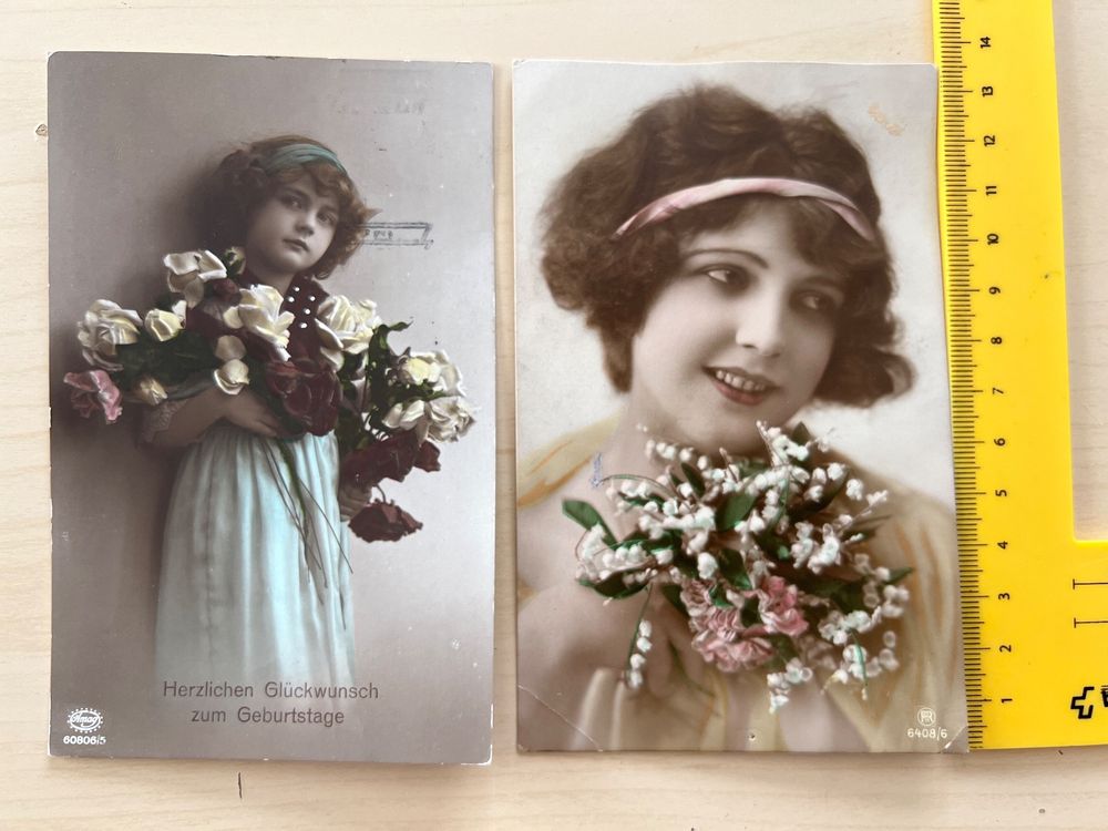 2 alte Postkarten 1914 und ? vintage shabby chic | Kaufen auf Ricardo