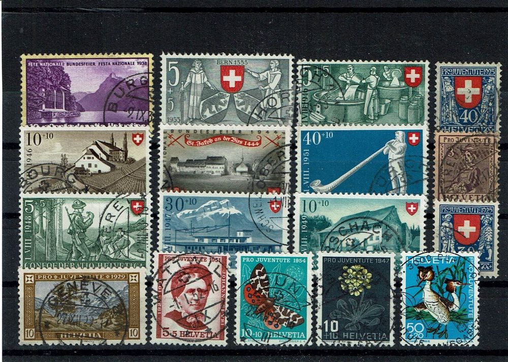 REID/Lot Pro Patria + Pro Ju oblit. de bonne qualité (Gebraucht) in Neuchâtel für CHF 9 – mit ...