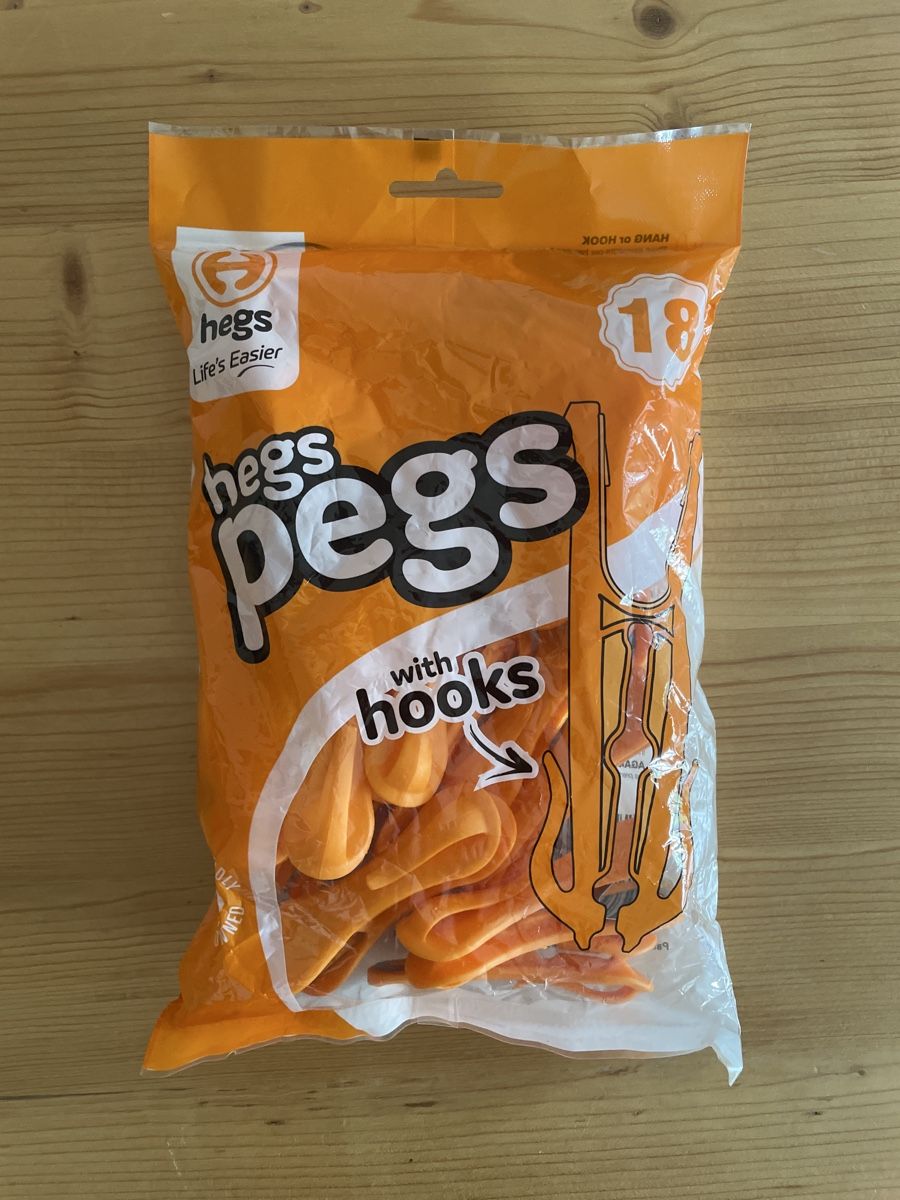 Hegs Wäscheklammern mit Haken, 18 Stk., Neu, Orange (Neu und ...