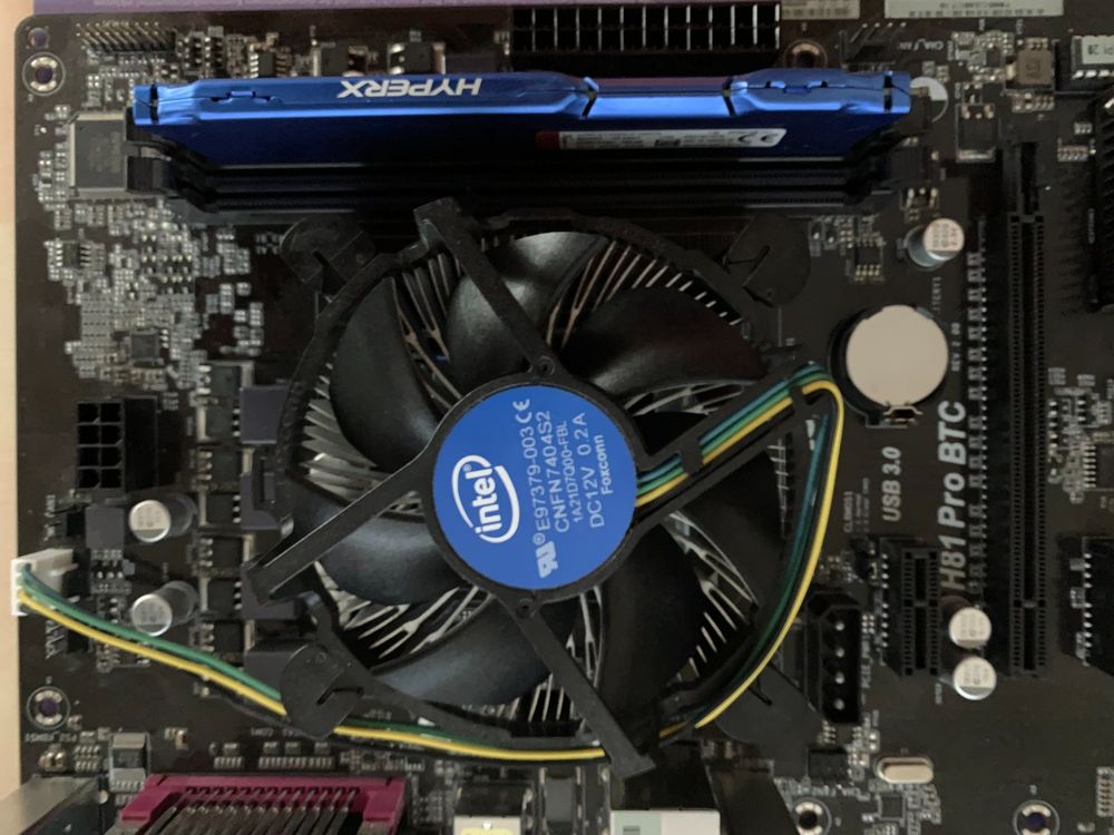 MINING Mainboard ASROCK H81 PRO BTC + CPU + RAM + Kühler | Kaufen auf ...