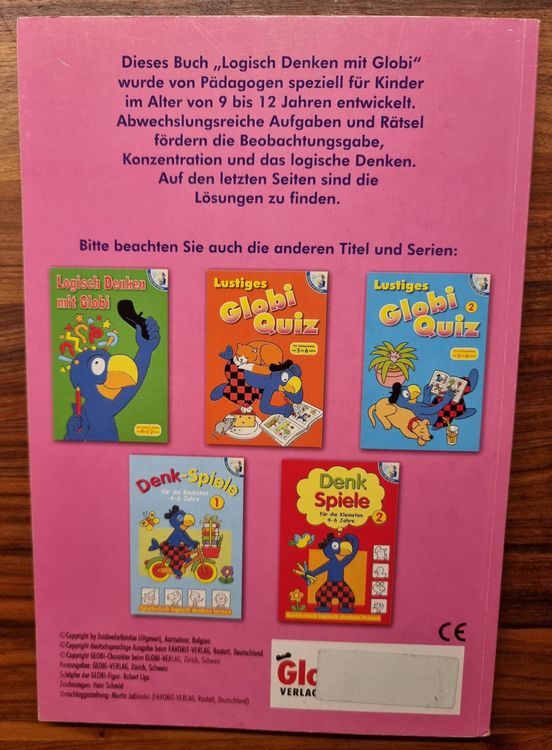 Logisch Denken mit Globi / Rätsel f.schlaue Köpfe v. 9-12jäh (Neu ...