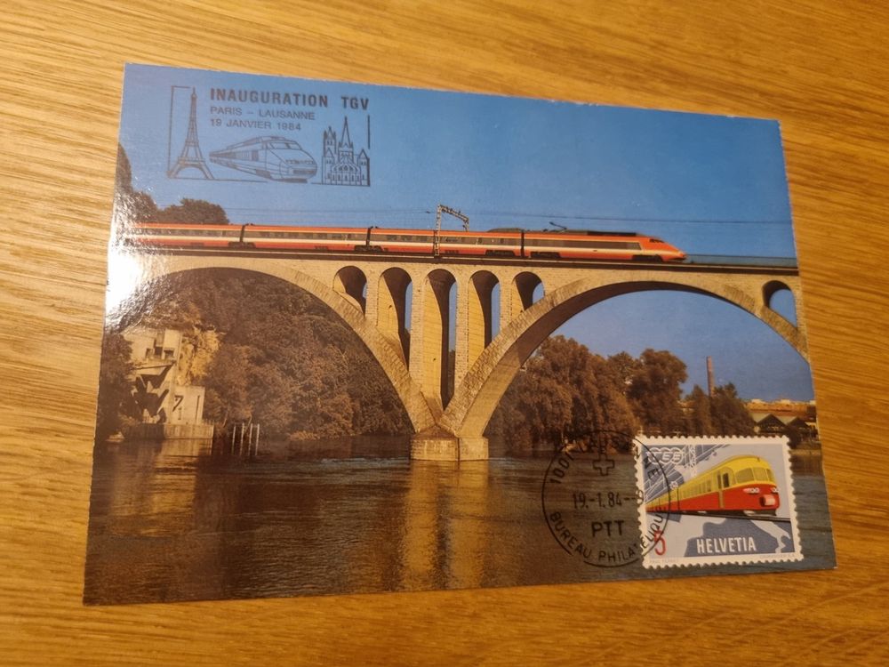 1984 Maximumkarte Einweihung TGV (Gebraucht) in Arni AG für CHF 3 – mit Lieferung auf Ricardo kaufen