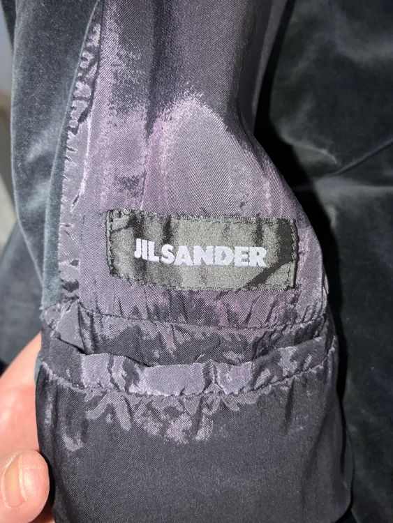 Herrenanzug von Sil Sander – Größe 56 – Dunkelgrauer Samt (Gebraucht ...