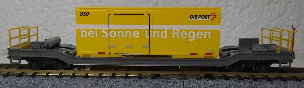 RhB Güter Containerwagen Post Sonne und Regen Kato Spur N (Neu und ...