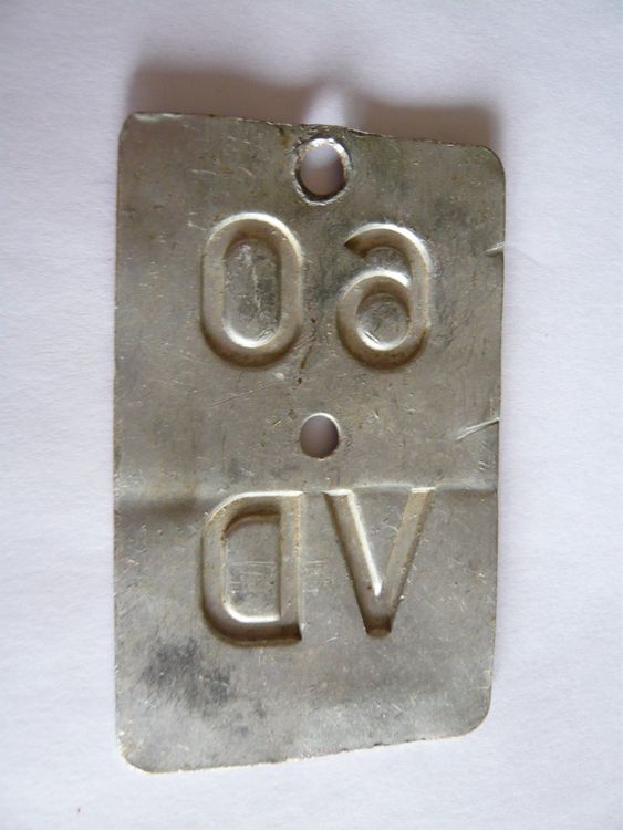 PLAQUE VELO VD 60 | Kaufen auf Ricardo
