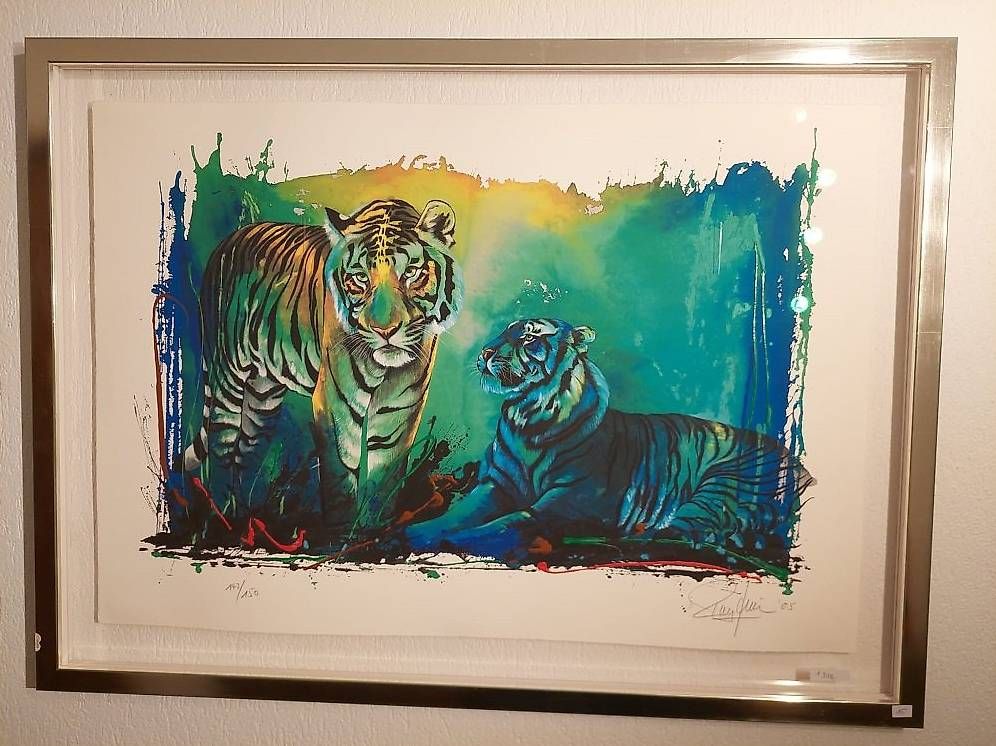 Rolf Knie Bild, "Zwei wachsame Tiger" Serigraphie (Gebraucht) in Kriens für CHF 2500 – nur ...